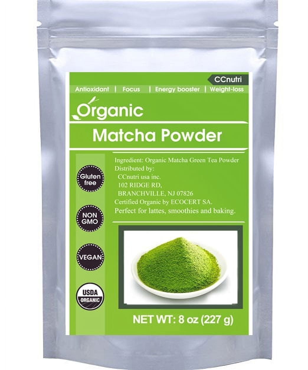 CCnutri Matcha Green Tea Powder, 100% Matcha DNA, 8oz, High in ...