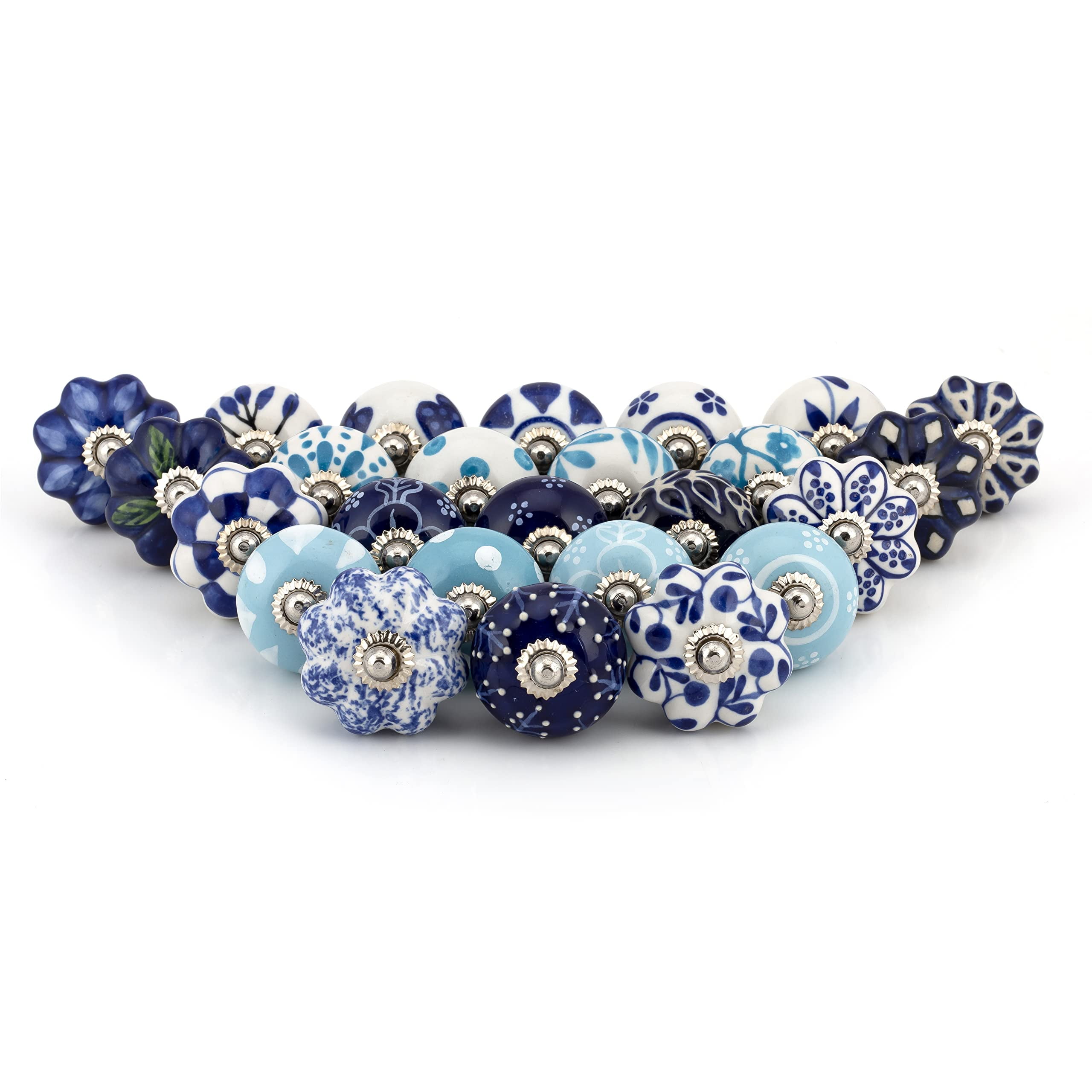 CCraft Trade Knobs for Cabinets and Drawers Assorted Mandala Knobs Vintage Ceramic Knobs for ...