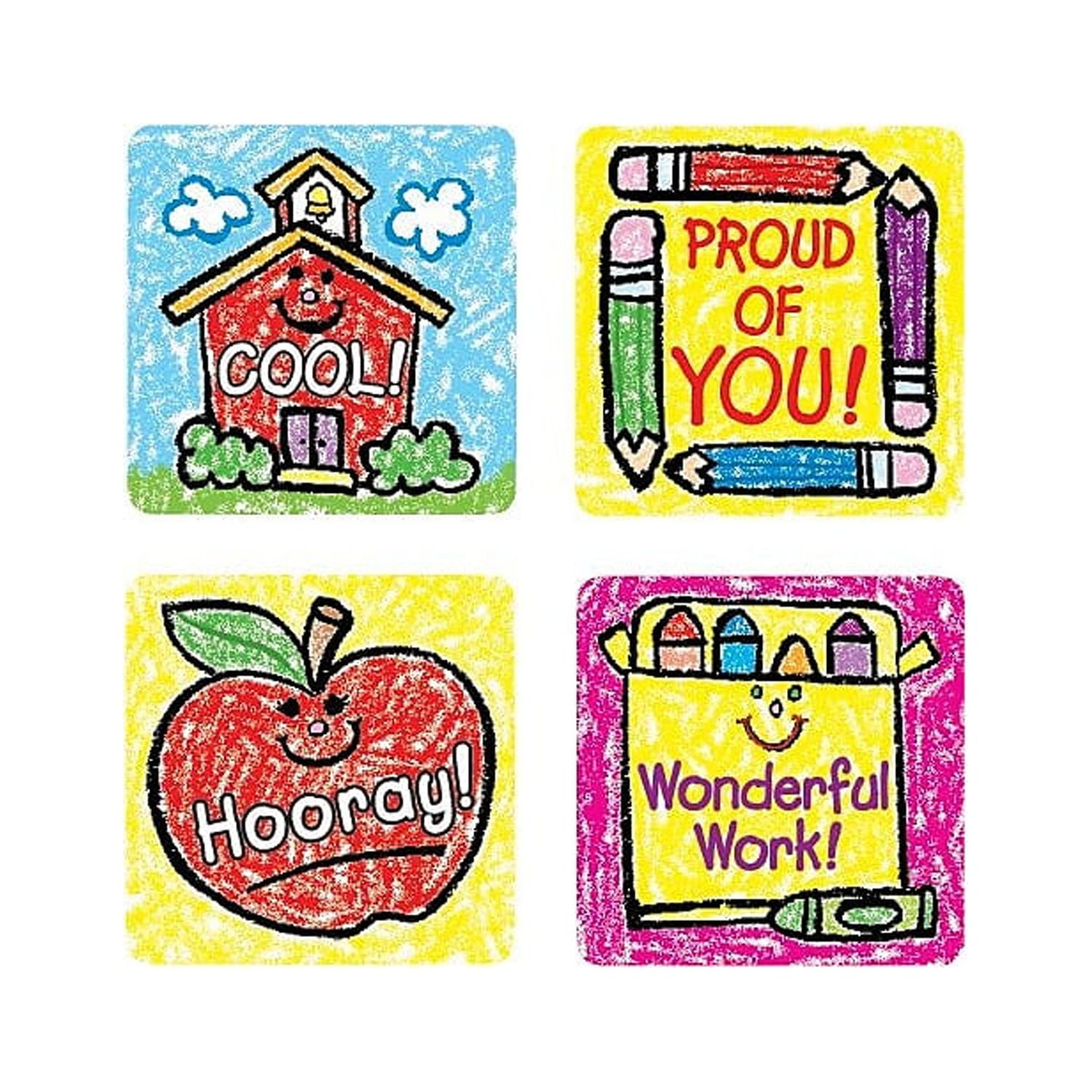 CD-0630 - School Days: Kid-Drawn Motivational Stickers by Carson ...