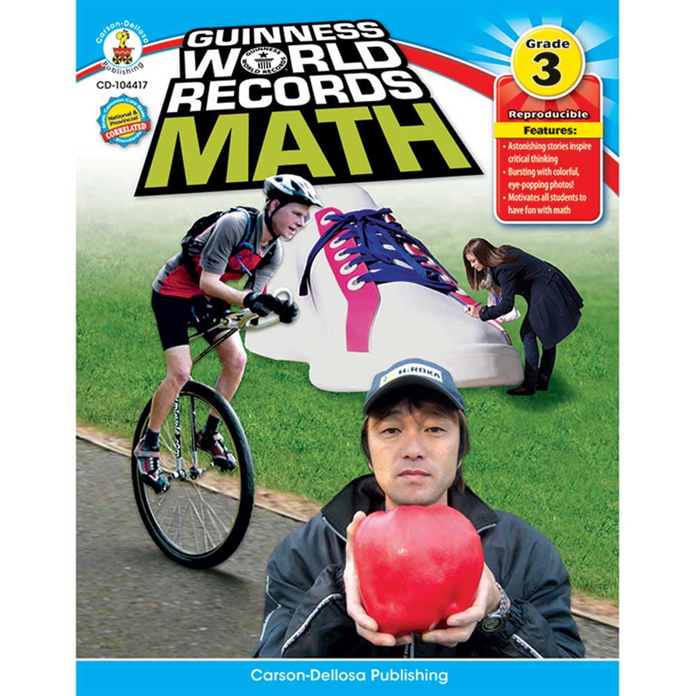 CD-104417 - Guinness World Records Math Gr 3 by Carson Dellosa ...
