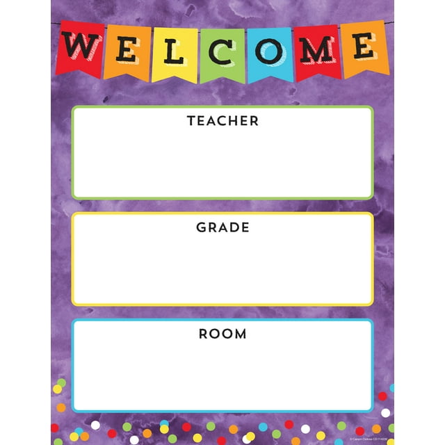 CD-114238 - Celebrate Learning Welcome Chart by Carson Dellosa ...