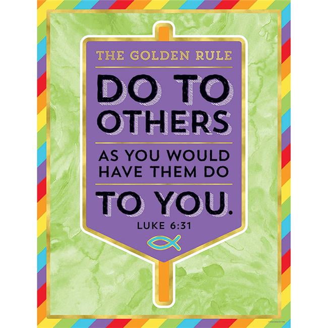 The Golden Rule Chart (Luke 6:31) 17x22 [CD114285] - Walmart.com