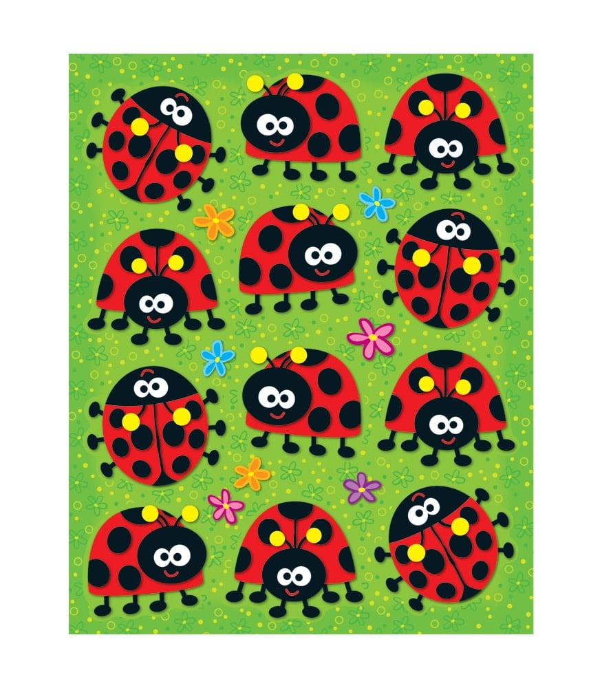 CD-168028 - Ladybugs Shape Stickers, Pack of 72 by Carson Dellosa ...