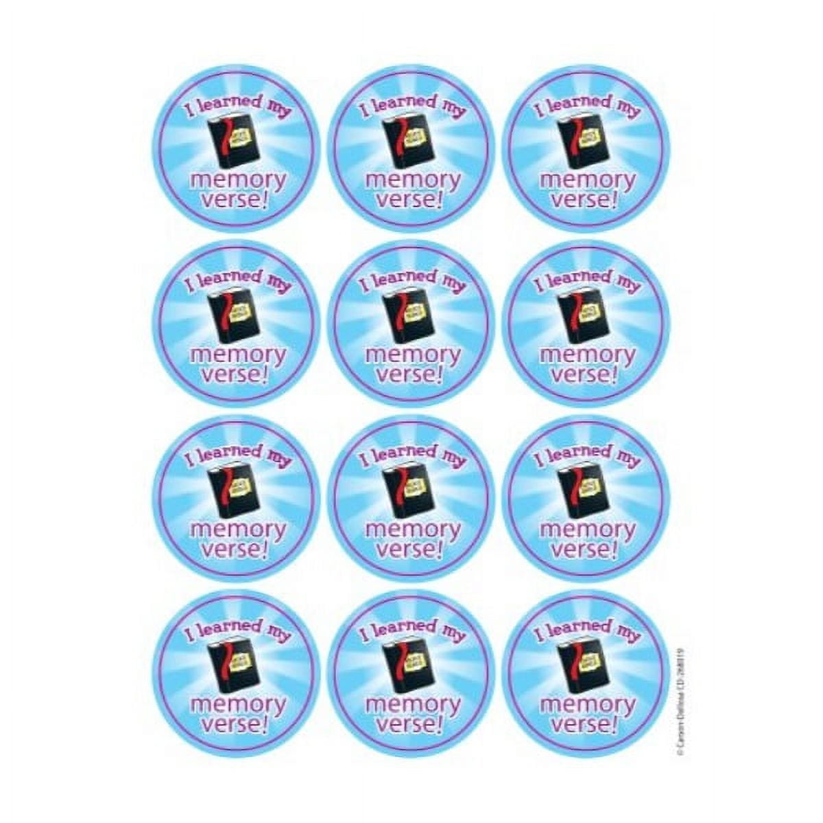 CD-268019 - I Learned My Memory Verse Shape Stickers by Carson Dellosa ...