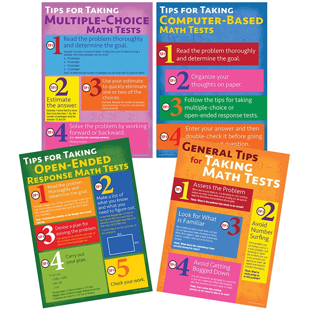 CD-410095 - Math Testing Tips Bulletin Board Set by Carson Dellosa ...