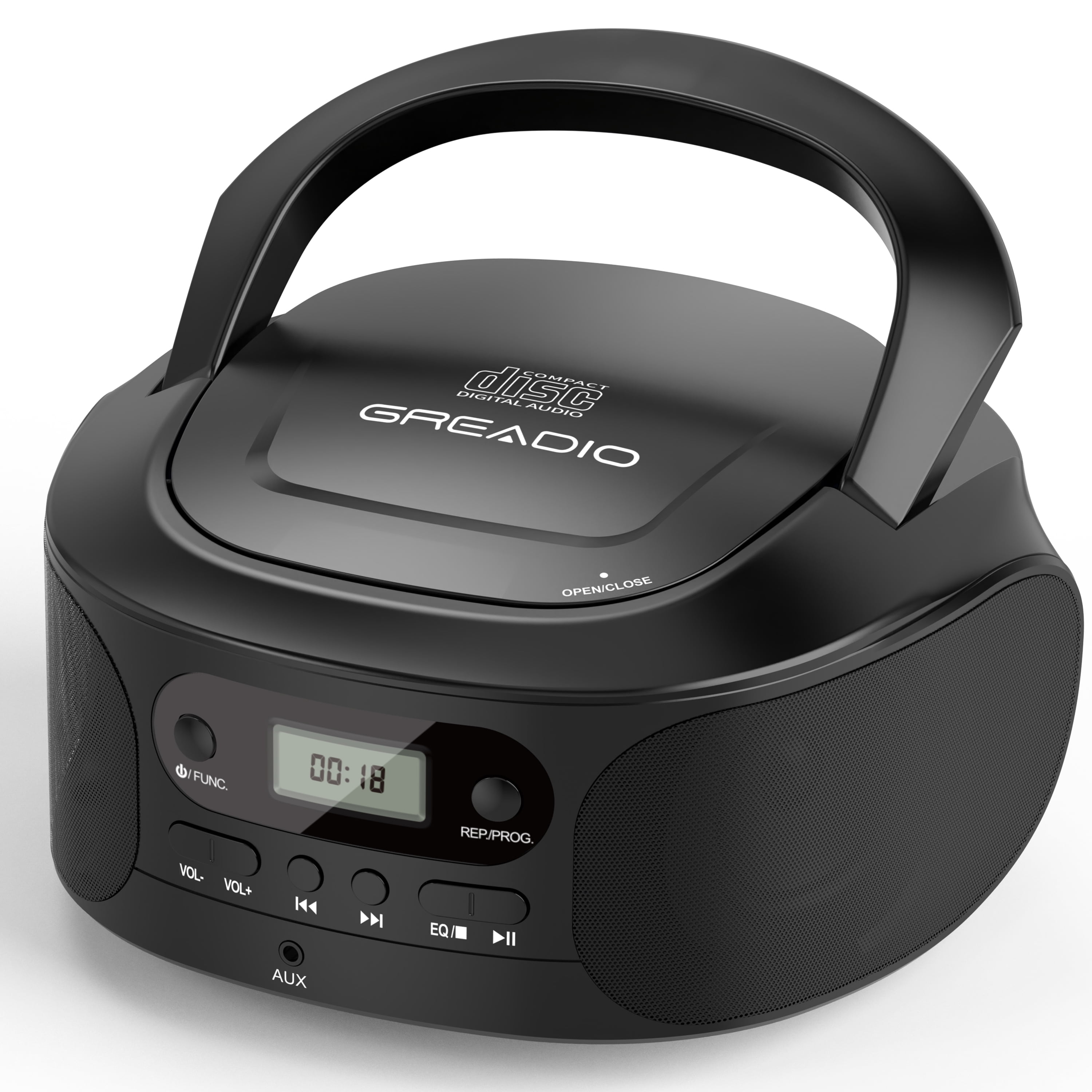 Greadio CD Player Boombox, CD Player for Kids, Boom box cd players, CD ...