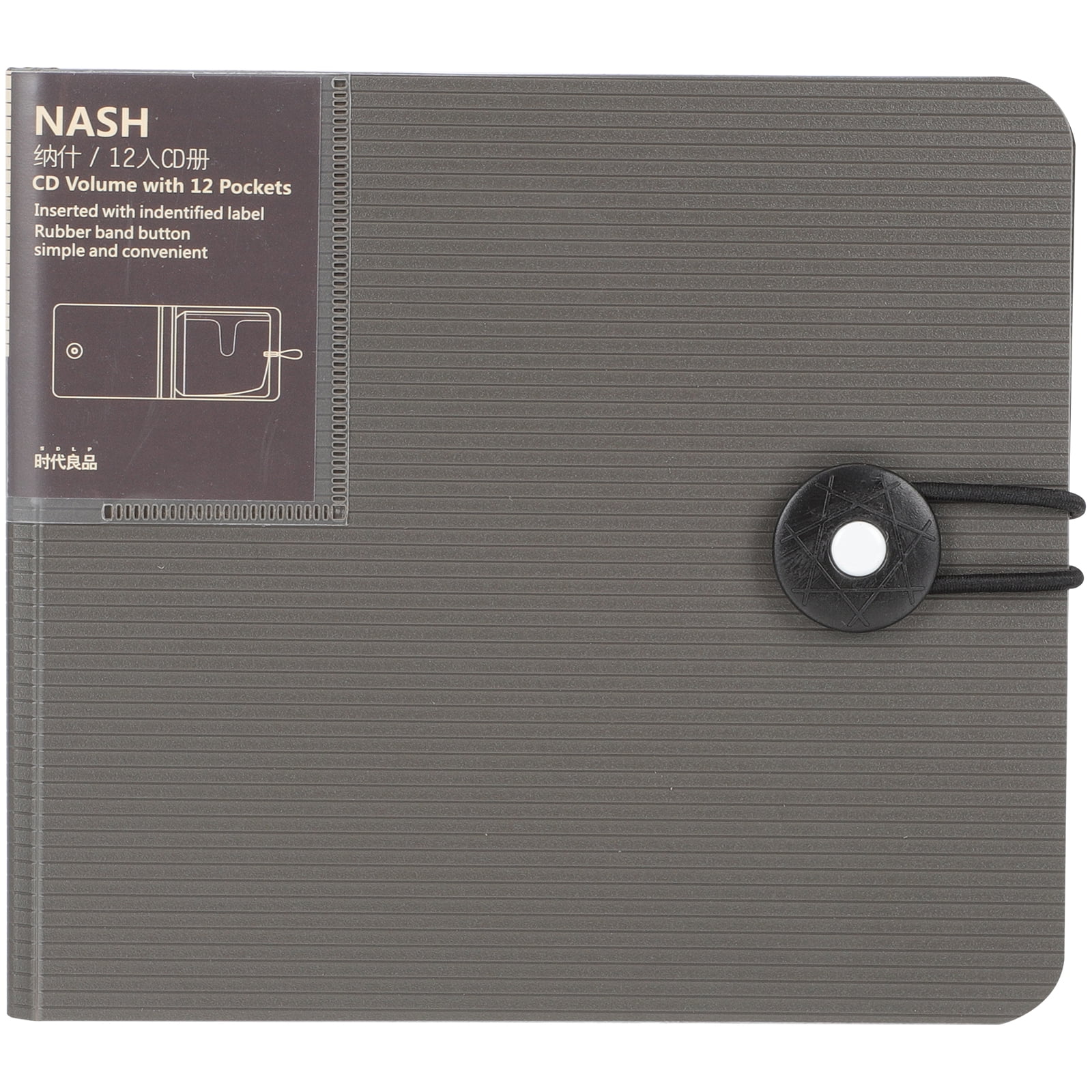 CD Case 12-Capacity CD Storage Book with Button Protective DVD Case ...