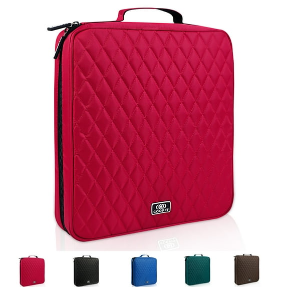 Coofit CD Case 160 Capacity Nylon Heavy Duty DVD Holder with Zipper and ...