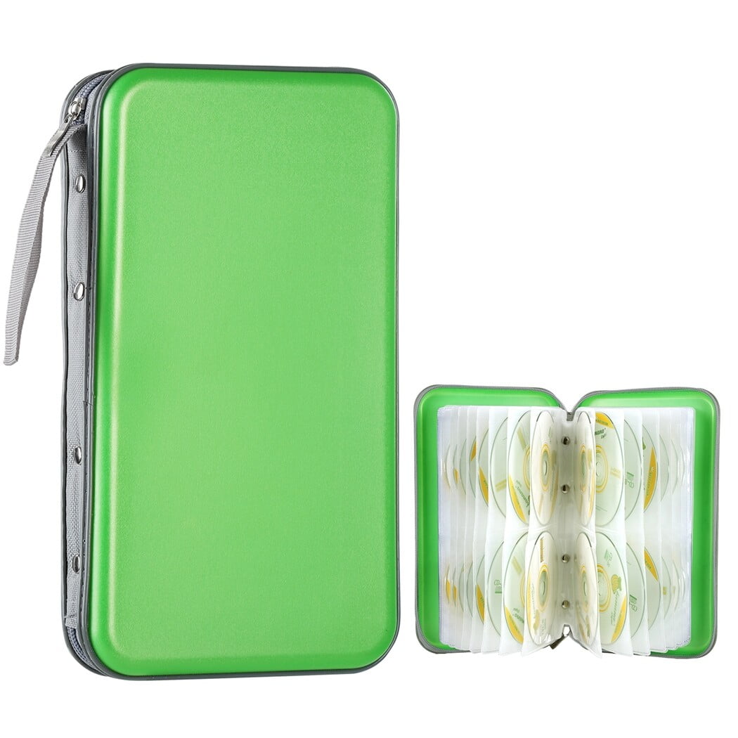 CD DVD Plastic Holder Case, 80 Capacity Hard Shell VCD Binder Wallet ...