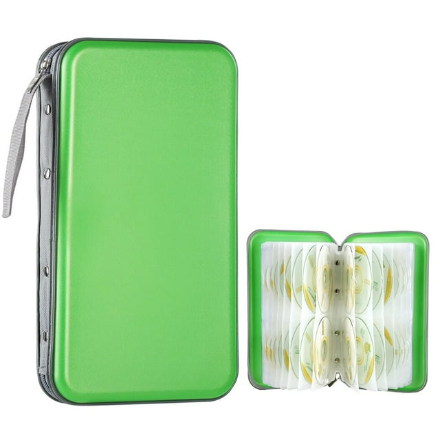 CD DVD Plastic Holder Case, 80 Capacity Hard Shell VCD Binder Wallet ...