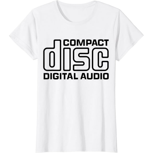 CD Compact Disc Digital Audio Logo Cool Retro Vintage Meme T-Shirt ...