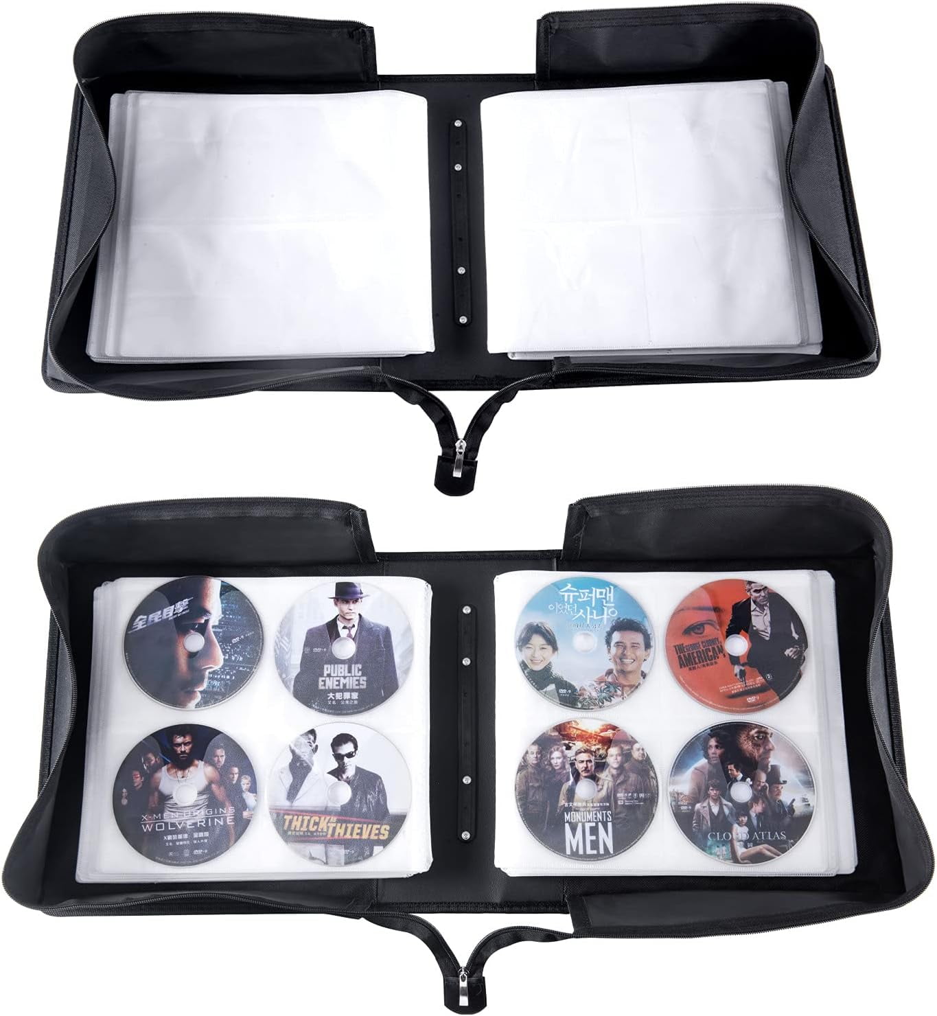 CD/DVD Binder, CD DVD Case Holder Binder 400 Capacity CD/DVD Wallet ...