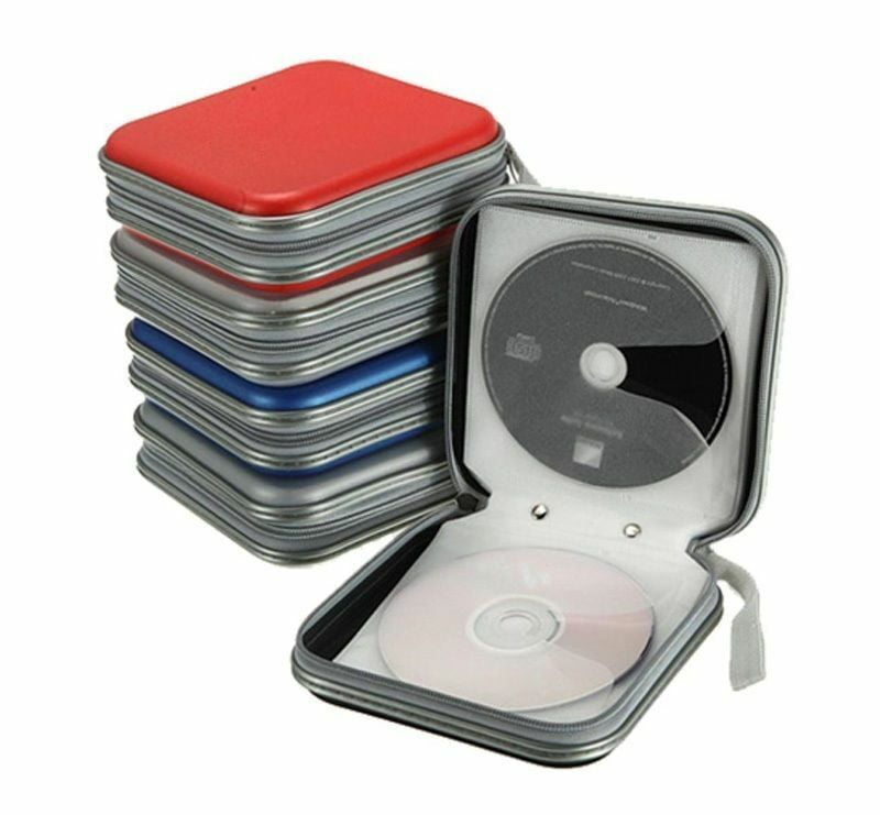 CD DVD Carry Case Disc Storage Holder CD Sleeve Wallet Holds 40 80 128 ...