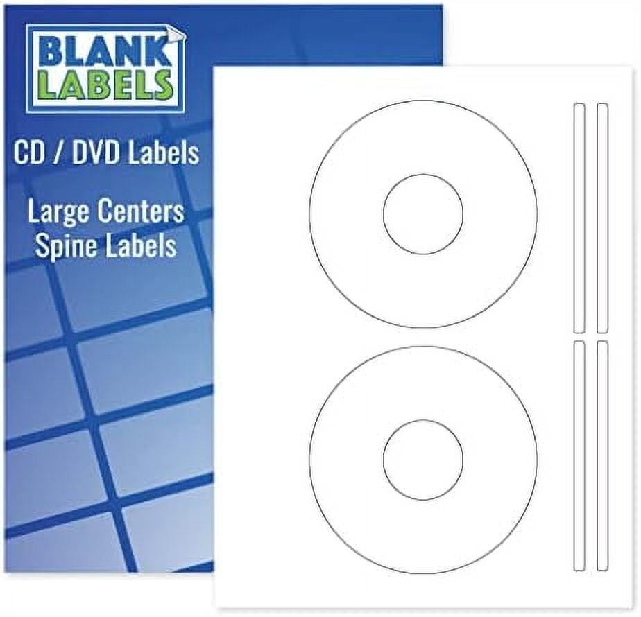CD/DVD Labels, 5931 Template Compatible Permanent White Matte Label ...