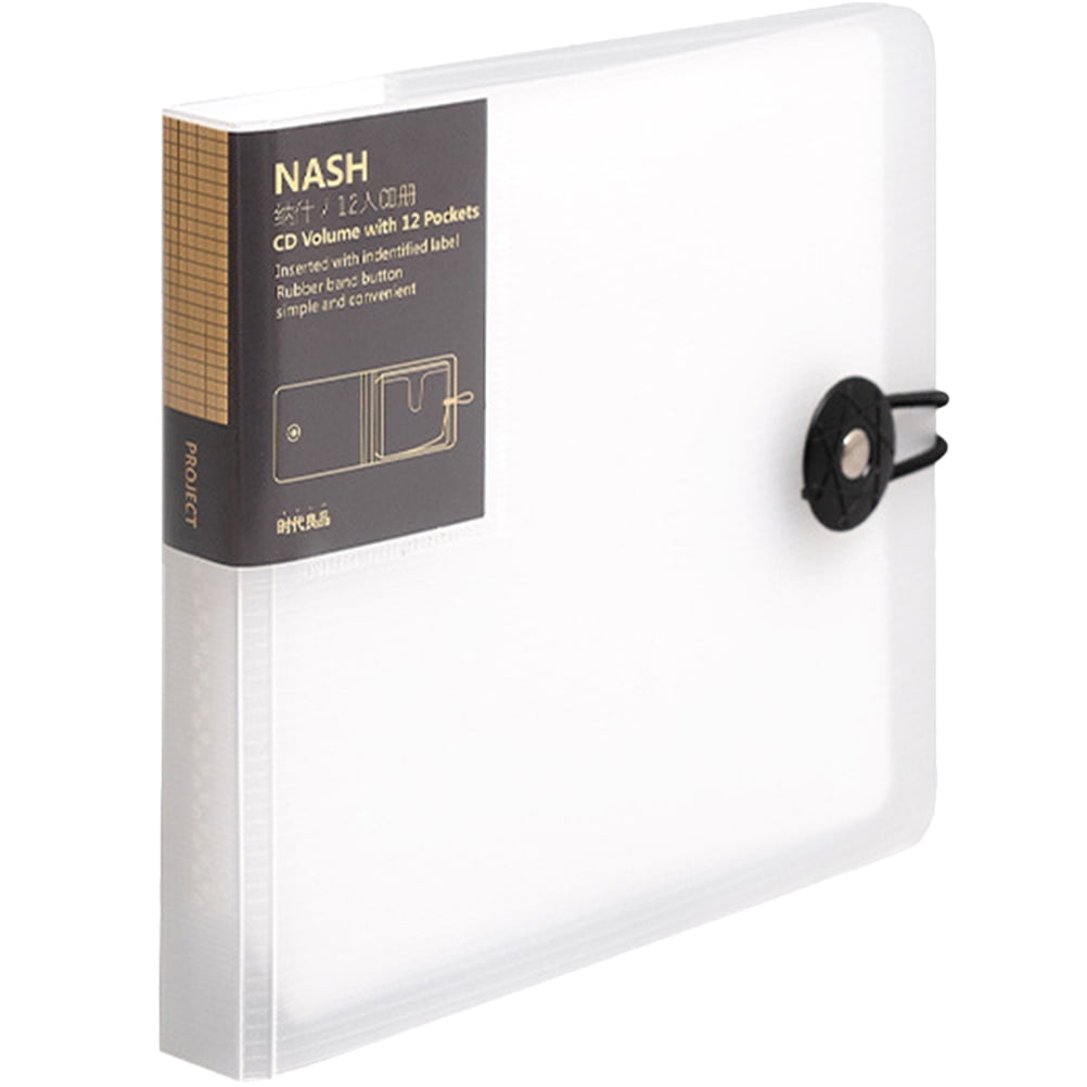 CD DVD Organizer Storage Binder 12-Capacity CD Case Portable DVD Disc ...