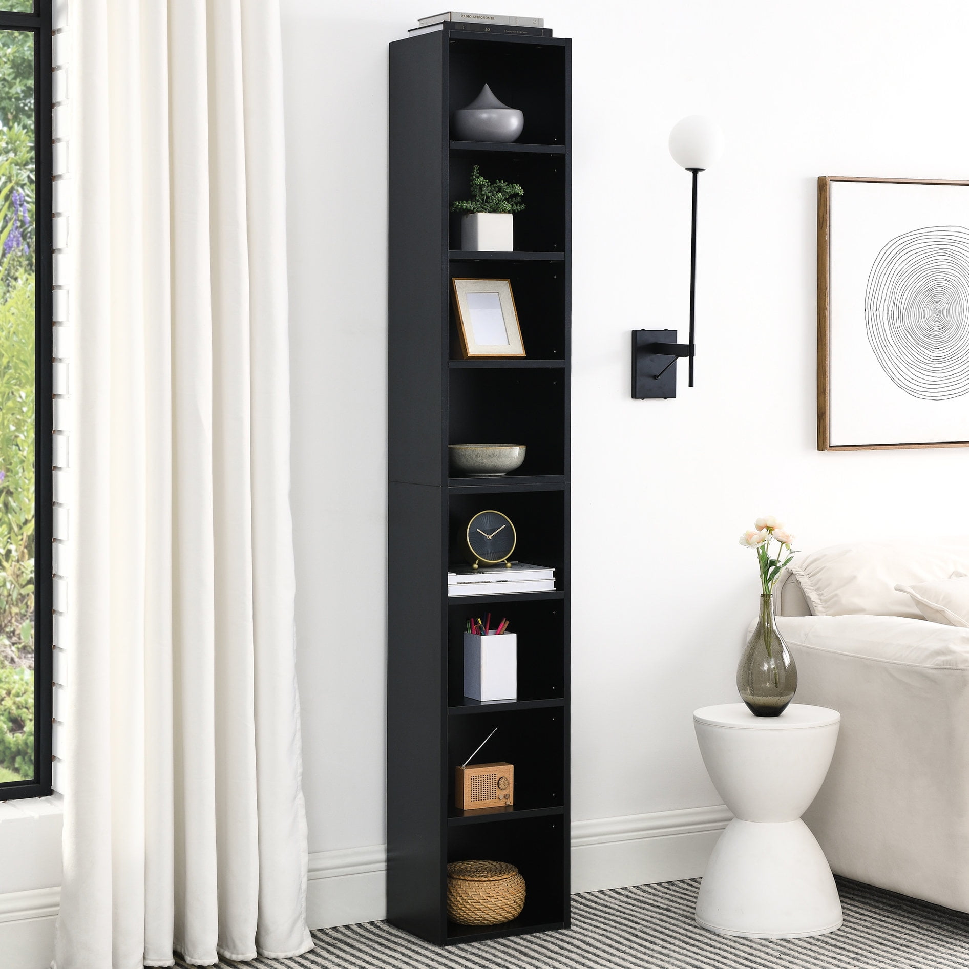 CD DVD Slim Storage Cabinet | Eight Layers of Storage Space for Media ...