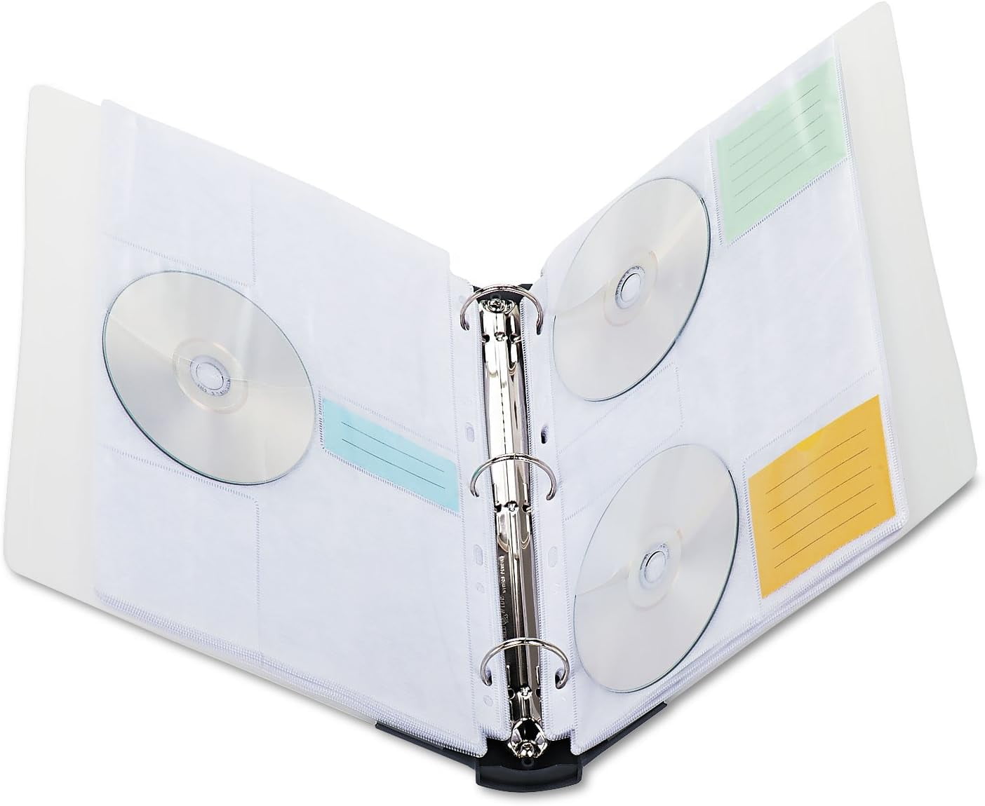 CD/DVD Three-Ring Refillable Binder, Holds 90 Disks, Clear/Midnight Blue - Walmart.com
