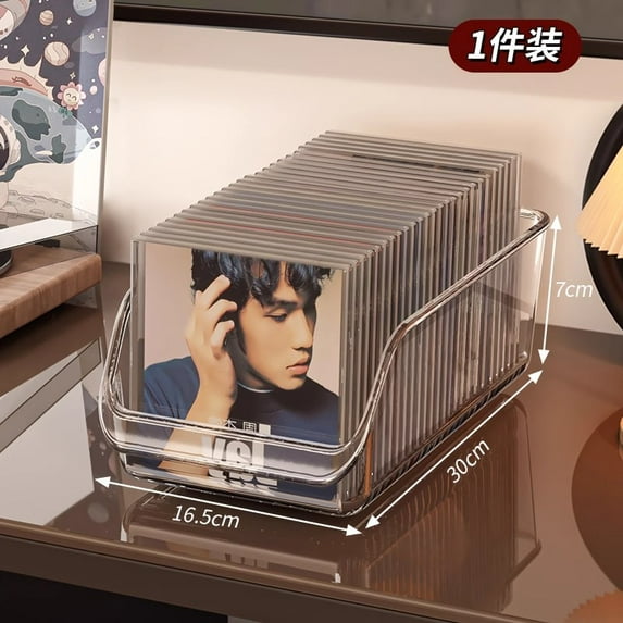 CD Disc Rack Desktop Disc Black Vinyl Record Magnetic Tape Display ...