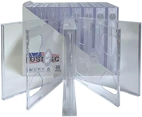 CD Jewel Cases Chubby 24mm, Sextuple 6 , Clear, Pack of 100 - Walmart.com