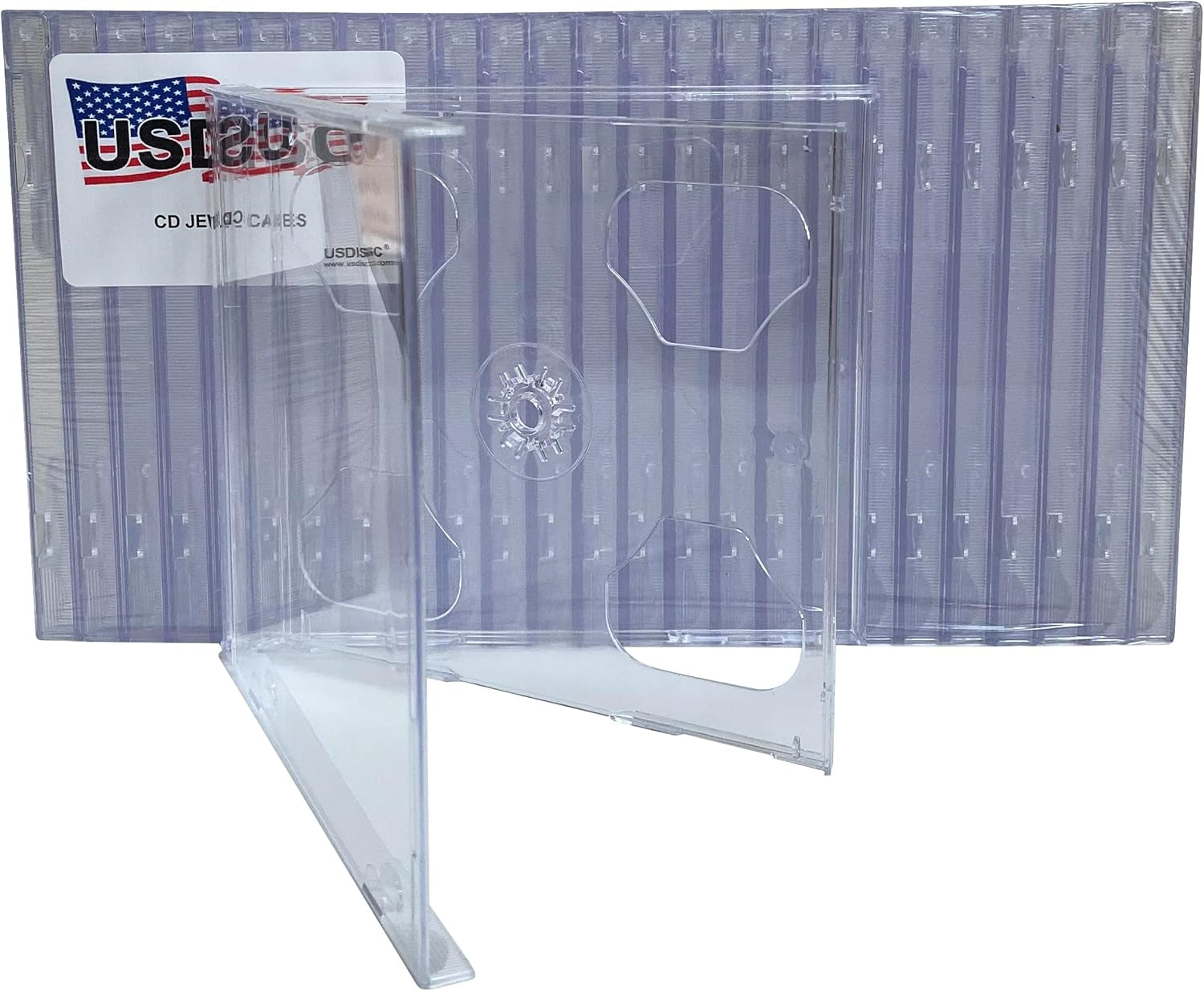 CD Jewel Cases Standard 10.4mm, Double 2 Disc, Clear, Pack of 200 ...