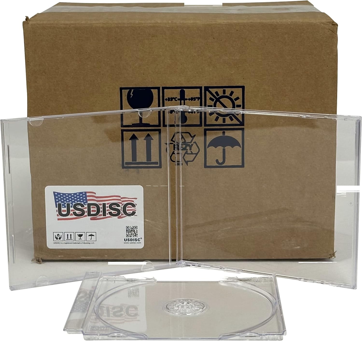 CD Jewel Cases Standard 10.4mm Unassembled, Single 1 Disc, Clear, Pack ...