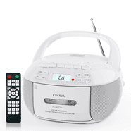 Boombox Cassette CD Player Combo with Bluetooth, AM/FM Radio, Remote ...