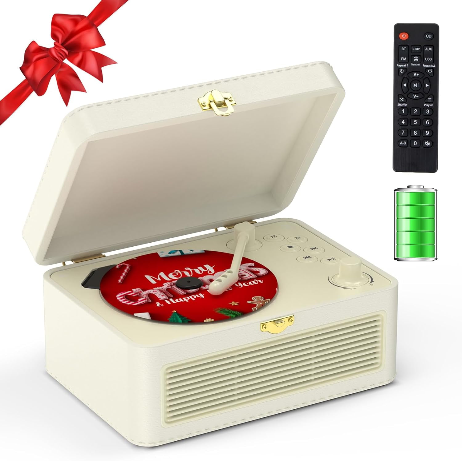 CD Player Portable Bluetooth: CD Players for Home with Speakers 3600mAh ...