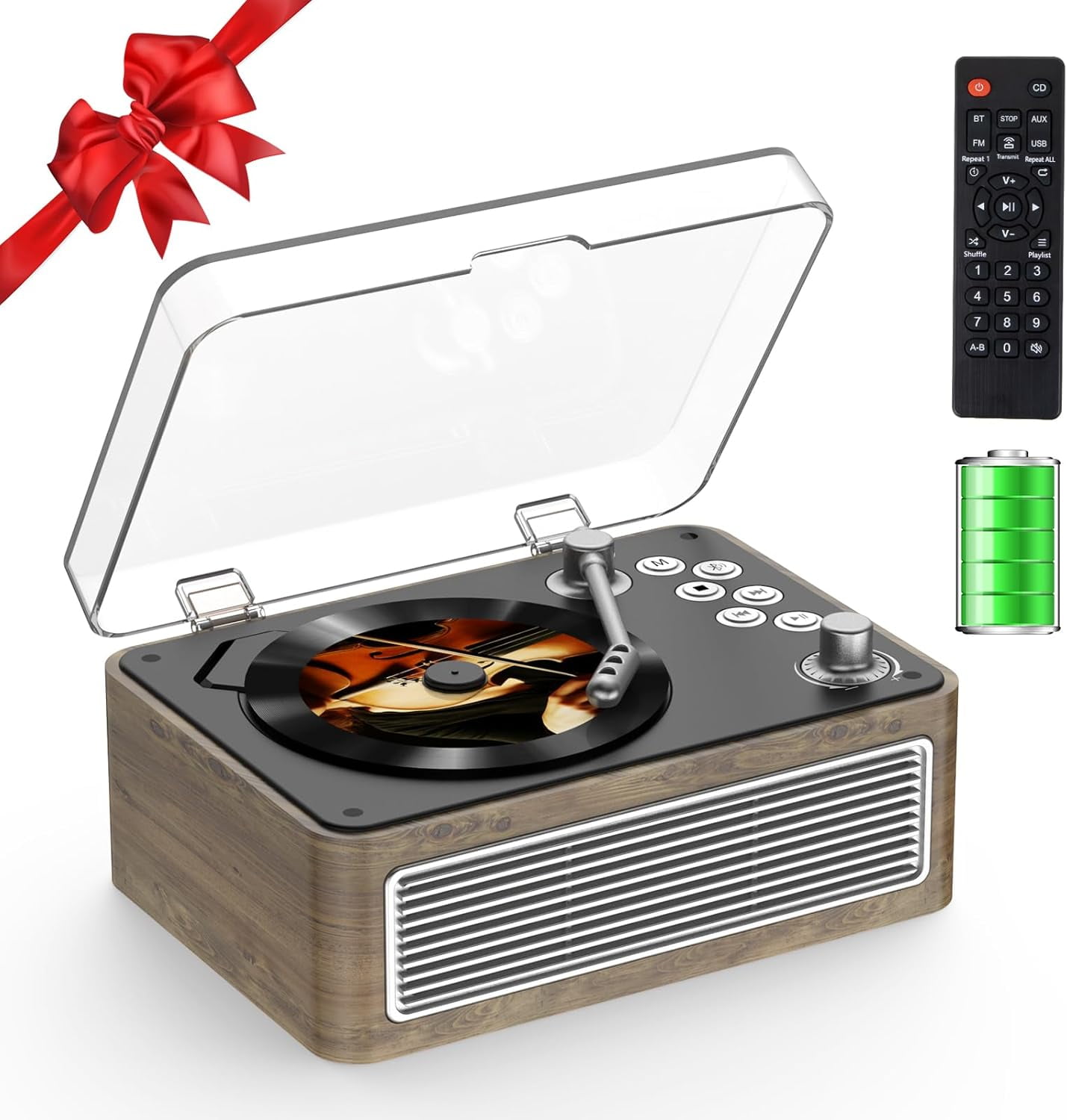 CD Player Portable Bluetooth: CD Players for Home with Speakers 3600mAh ...