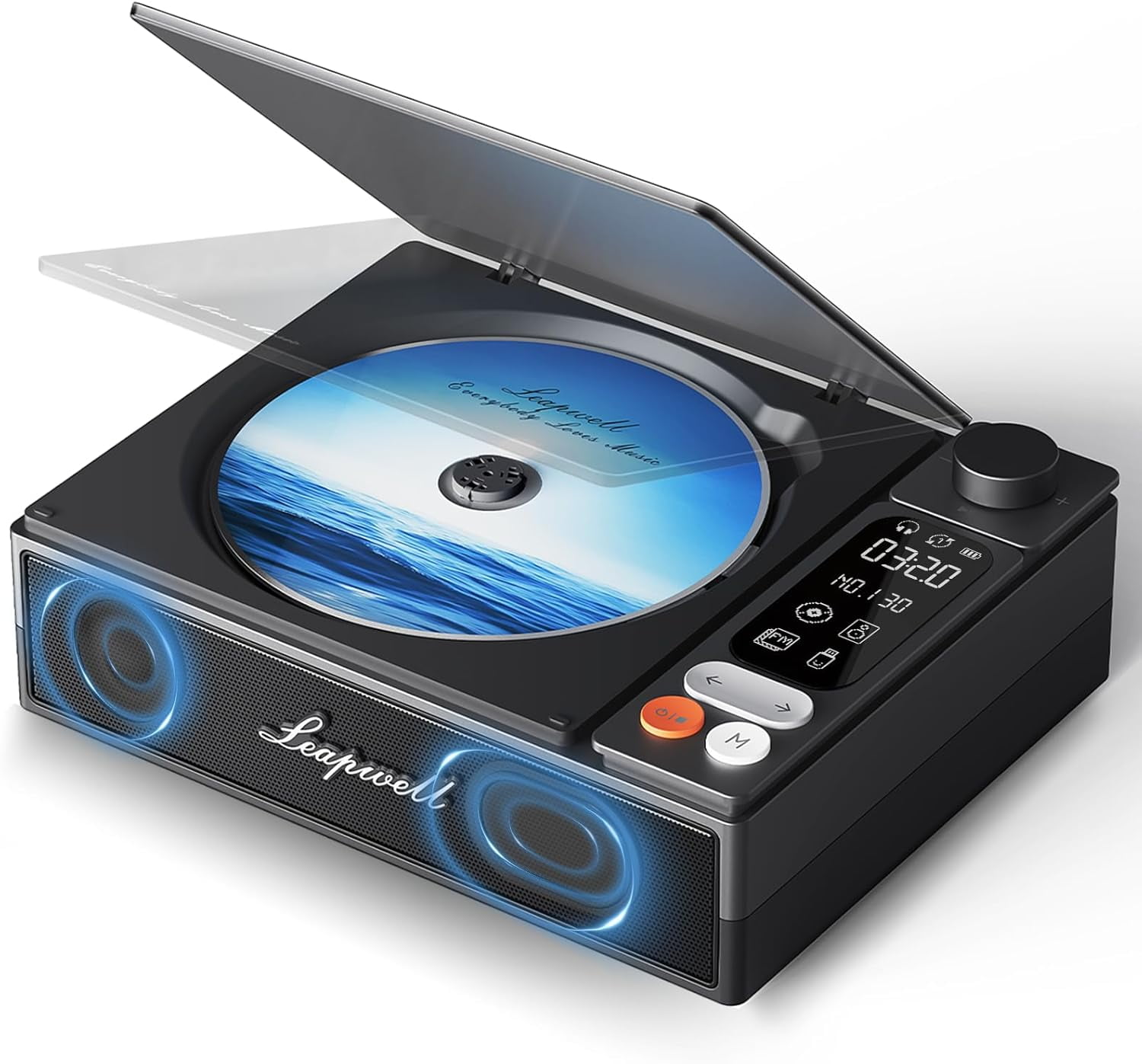 CD Player Portable Bluetooth Desktop CD Players for Home with Speakers ...