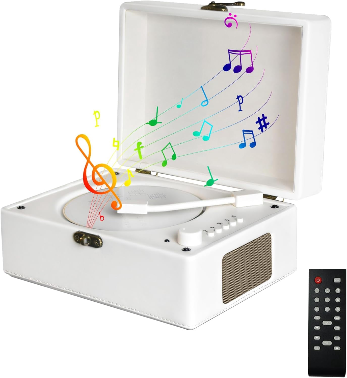 CD Player Portable with Bluetooth, Rechargeable CD Players Retro ...