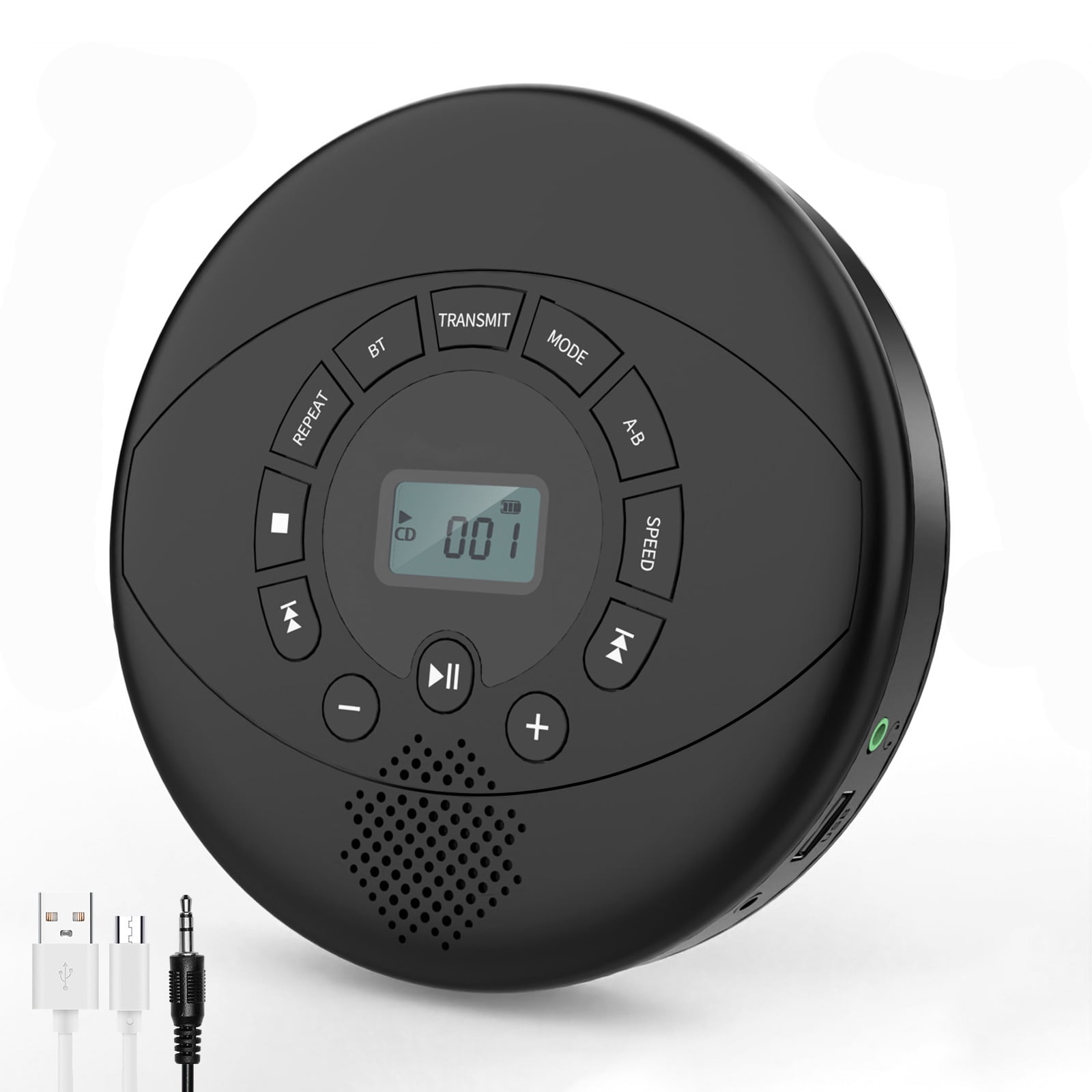 CD Player Portable,discman Rechargeable,Walkman CD Player with Speaker ...