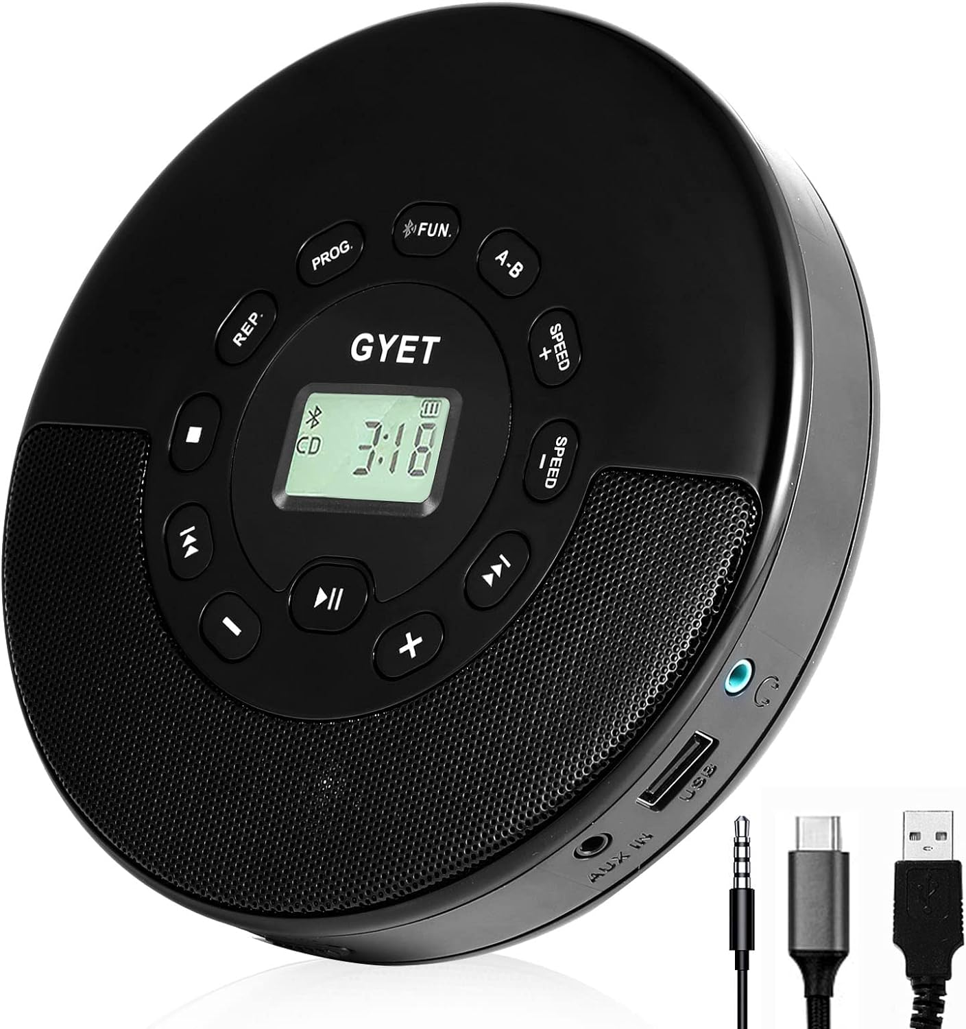 CD Player Portable with Bluetooth Rechargeable CD Player with ...