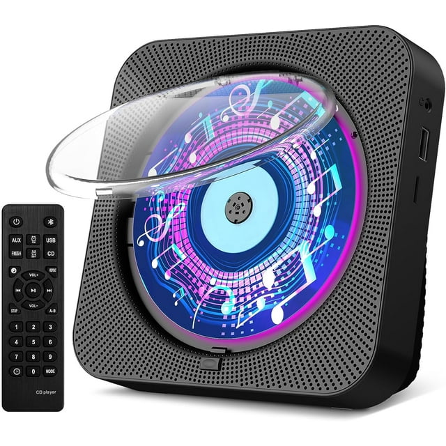 CD Player with Speakers Bluetooth Desktop CD Players for Home Radio CD ...