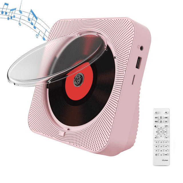 CD Player with Speakers Bluetooth Desktop CD Players for Home Radio CD ...