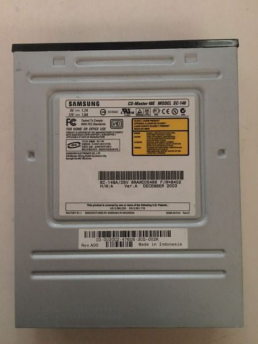 CD-ROM DRIVE CD-MASTER 48E SC-148, P/N: 5187-1938 (BLACK BEZEL ...