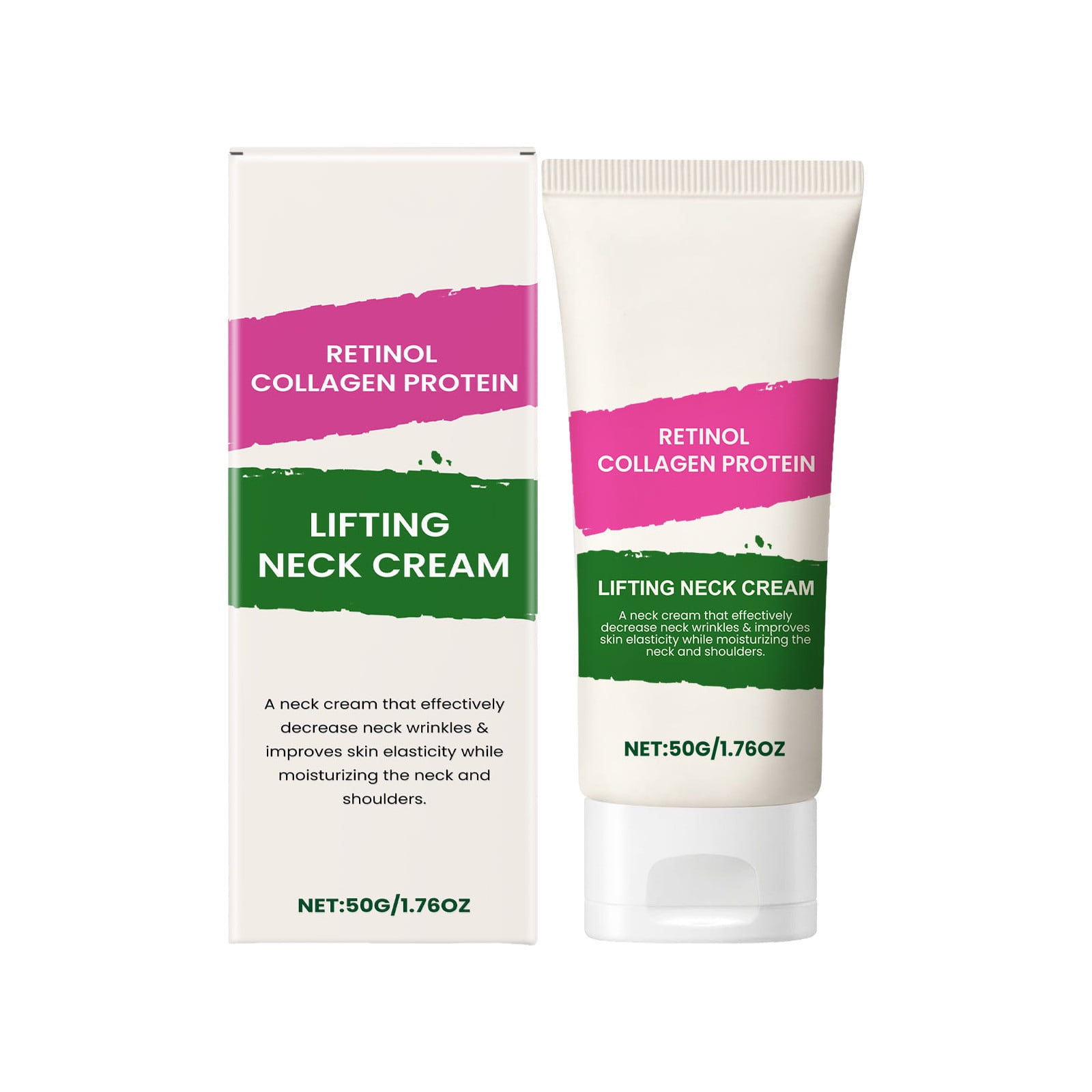 CD Retinol Collagen Neck Cream with Gua Sha Massage Roller - Anti Aging ...