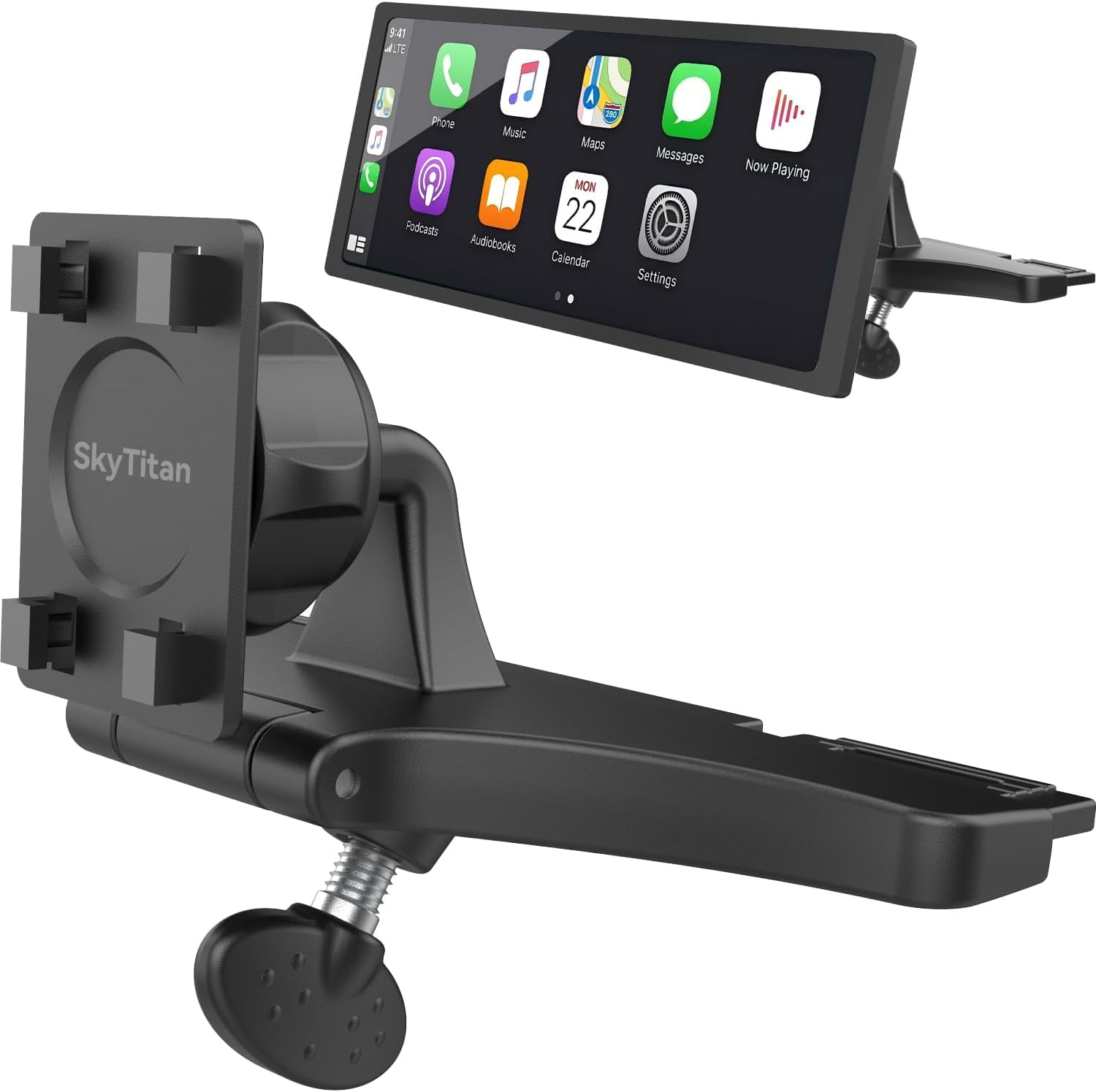 CD Slot Car Mount for Portable CarPlay Screens, Adjustable Angles, Low ...