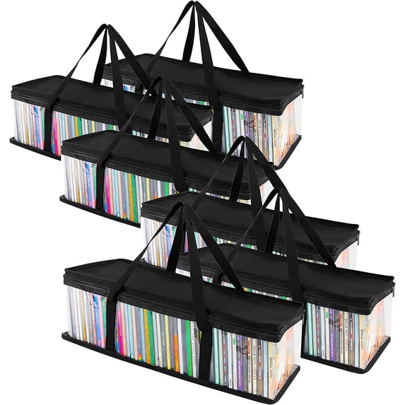 CD Storage Bags (6 Pack) - Transparent PVC Media Storage - Water ...