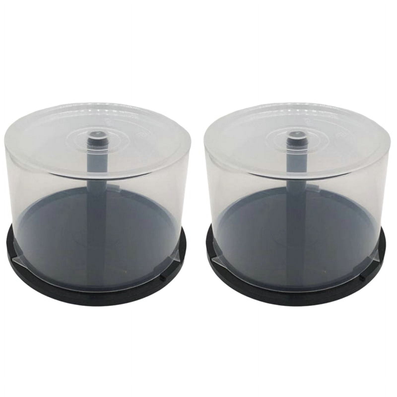 CD Storage Box Bucket 50 Pieces Plastic Bucket Transparent Protection ...