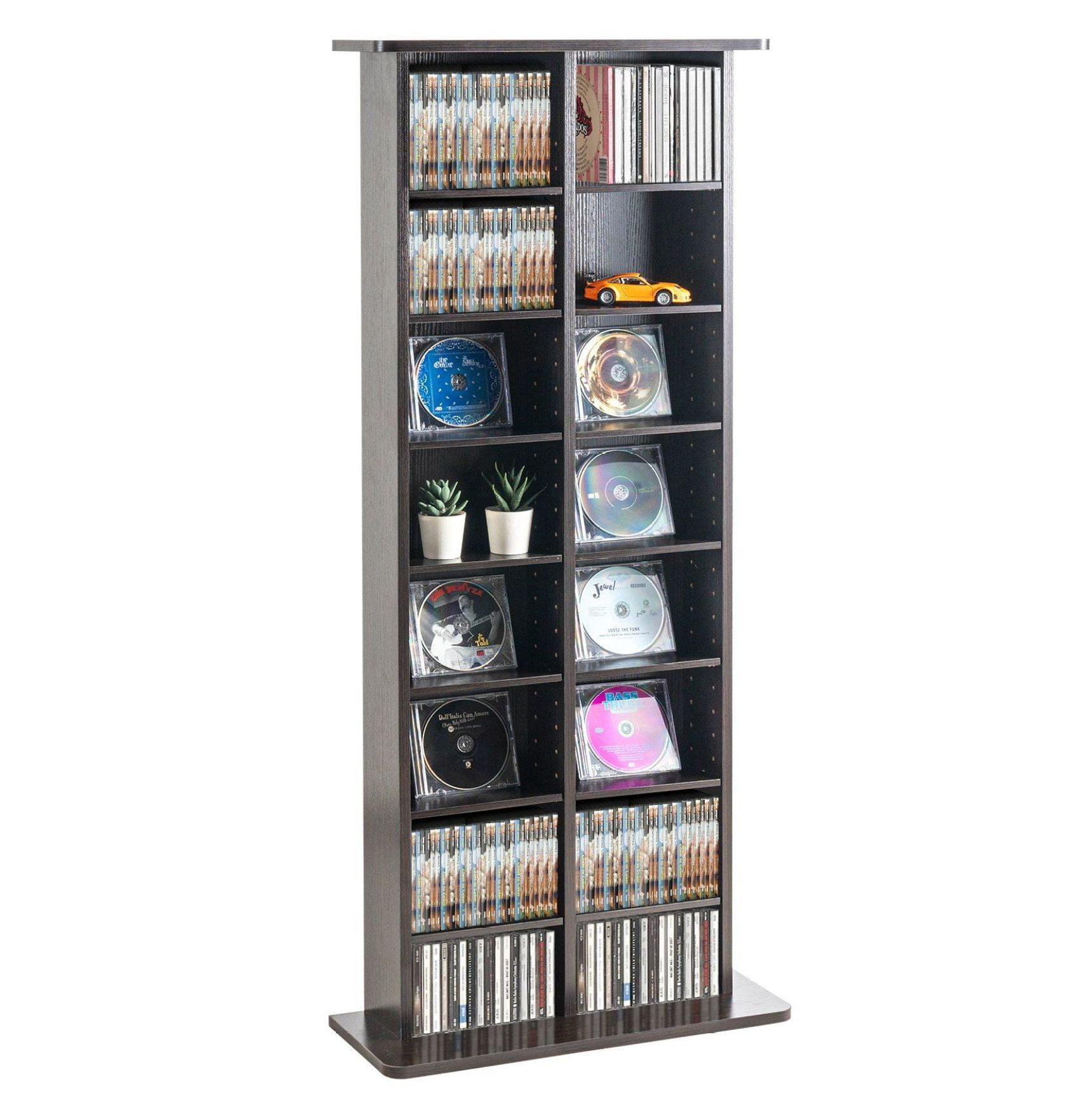 CD Storage Cabinet 8-Layer, DVD Shelves Holds 464 Discs, Adjustable ...