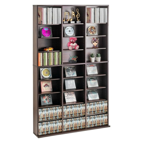 CD Storage Cabinet, 9-Layer DVD Shelf - Holds 756 Discs - Walmart.com