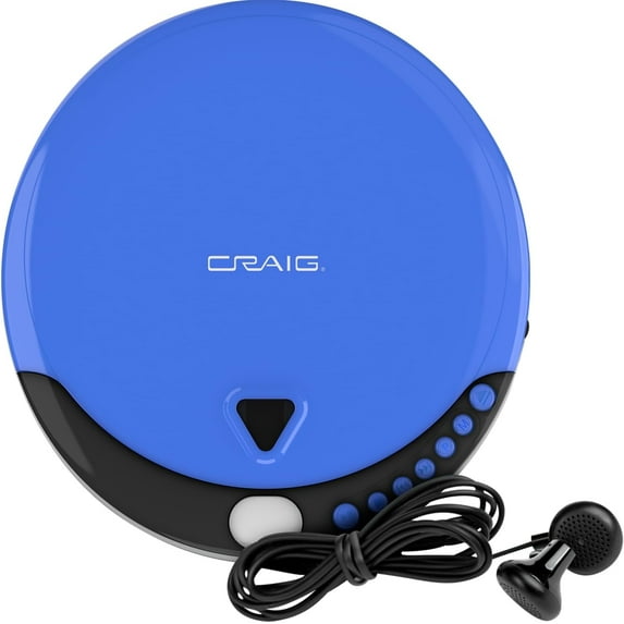 CD2808-BL Personal CD Player with Headphones in Blue and Black ...