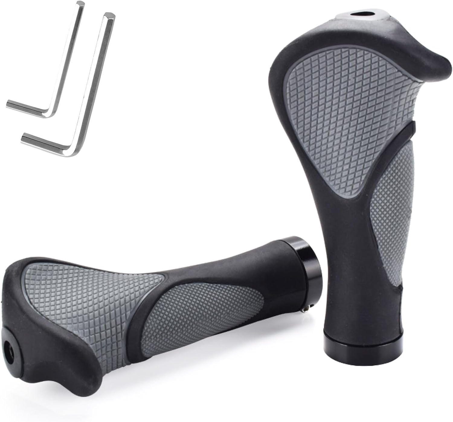 CD4-Bike Grips 1 Pair Rubber Ergonomic Comfort Nonslip Bicycle ...