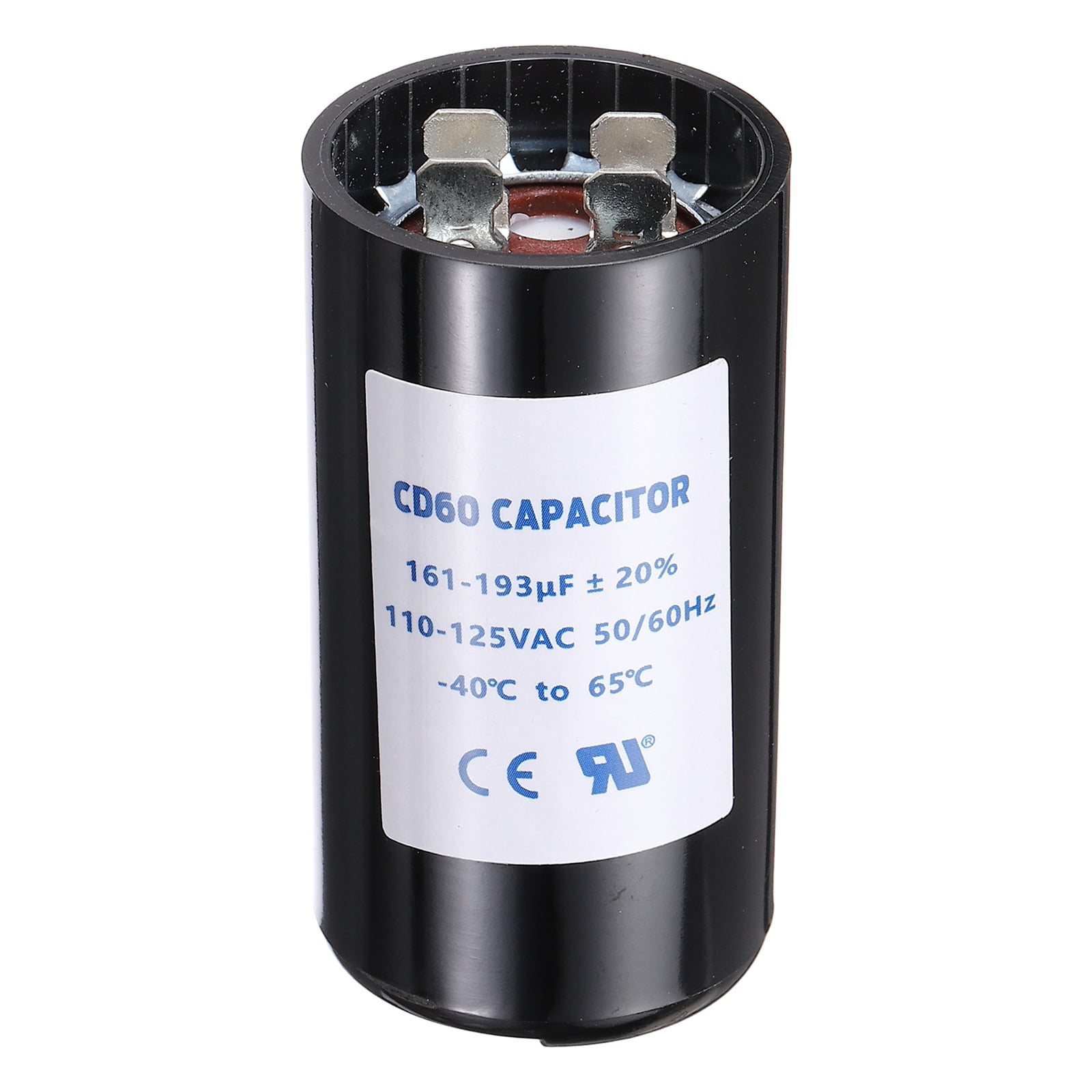 CD60 Capacitor 161-193 UF/Mfd 110-125 VAC 50/60 Hz for Electric Motor ...