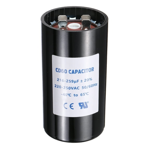 CD60 Capacitor 216-259 UF/Mfd 220-250 VAC 50/60 Hz for Electric Motor ...
