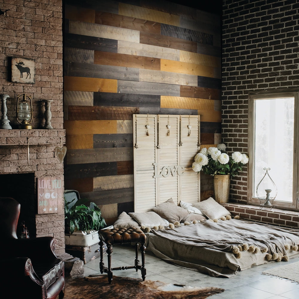 CDA Wood Accent Wall in a Box Mix Tones - Walmart.com