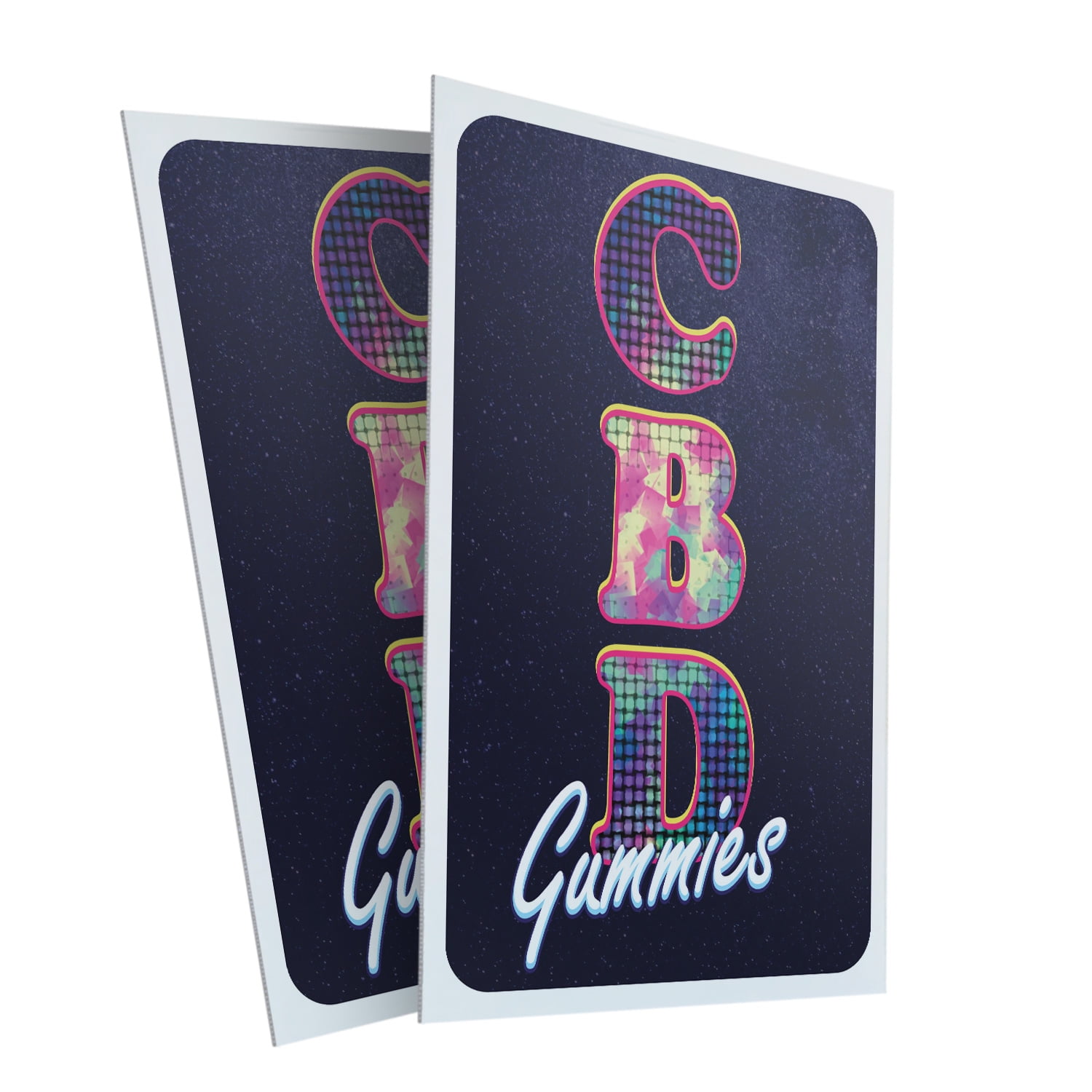 CDB Gummies (2-PACK) 24" x 36" Plastic Signs | Sign Insert 4mm ...