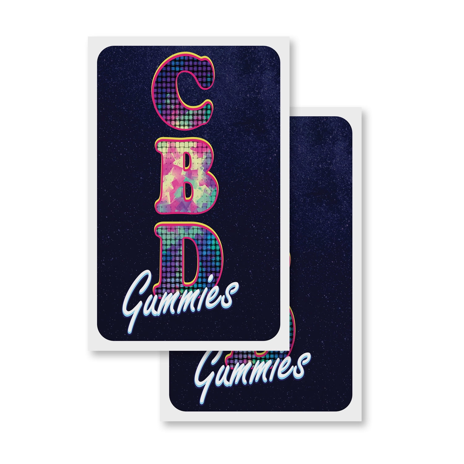 CDB Gummies (2-PACK) 24" x 36" Vinyl Decals | Sign Insert Peel & Stick ...