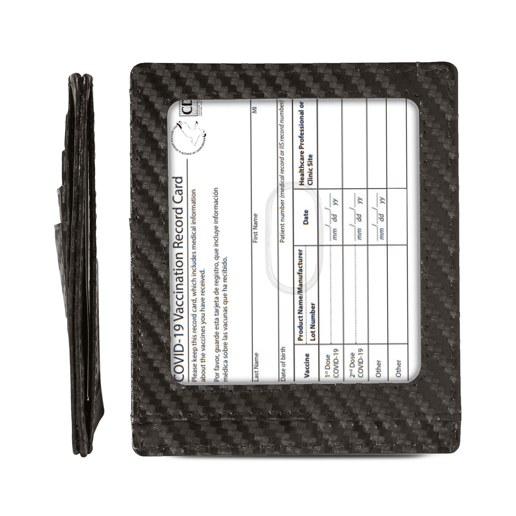 CDC Vaccination Card Holder Genuine Leather Vaccine Card Protector With ...