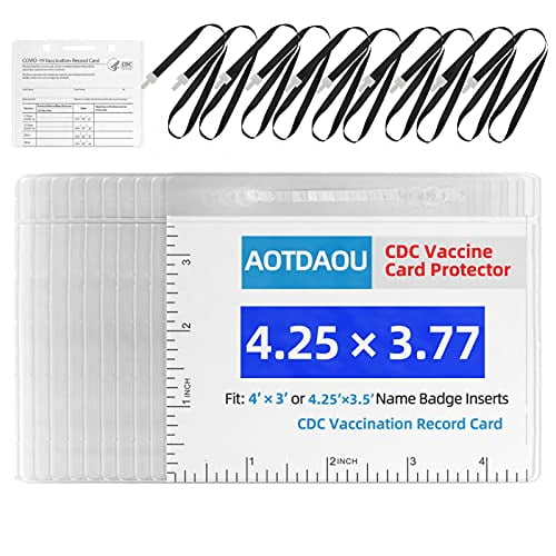 CDC Vaccine Card Protector 4.25x3.77 in, Vaccination Card Holder with ...